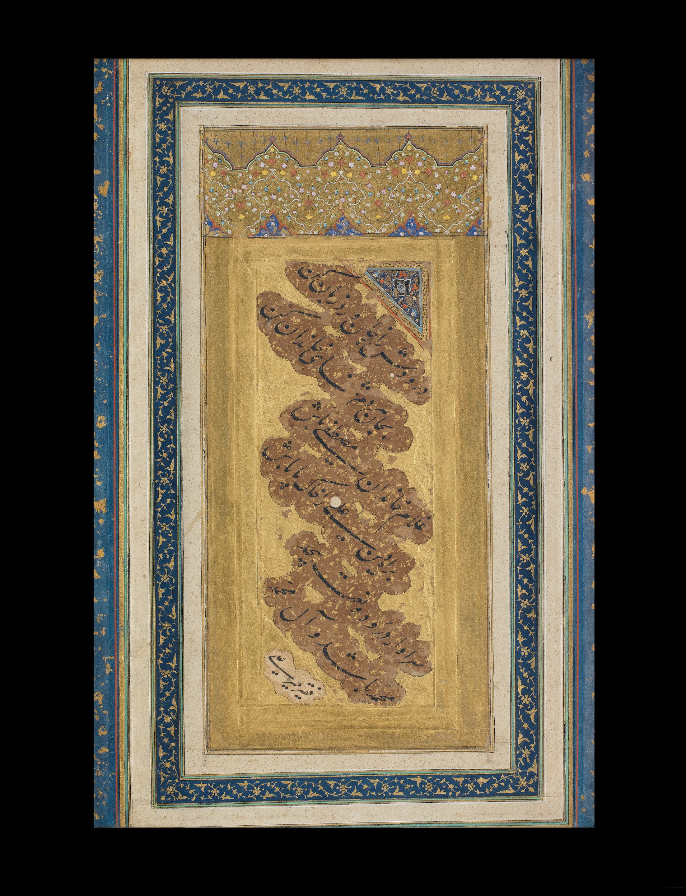 Bonhams : A Safavid calligraphic exercise written in nasta'liq script ...