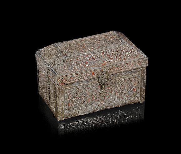 Bonhams : An Ottoman openwork silver-mounted wood casket Greece, 18th ...