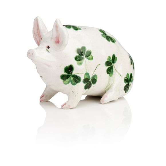 Bonhams : A small Wemyss 'Shamrock' pig
