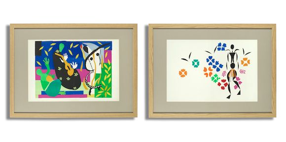 Bonhams : A SET OF FOUR LARGE 20TH CENTURY LITHOGRAPHS ON WOVE PAPER