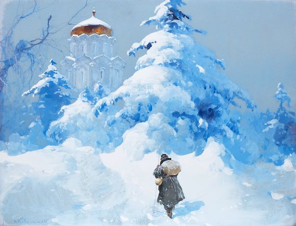 Bonhams : Stepan Fedorovich Kolesnikov (Russian, 1879-1955) Winter ...