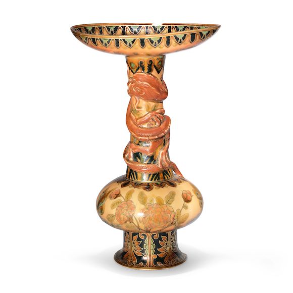 Bonhams : An early Zsolnay japanese-inspired pottery vase MAKERS'S ...