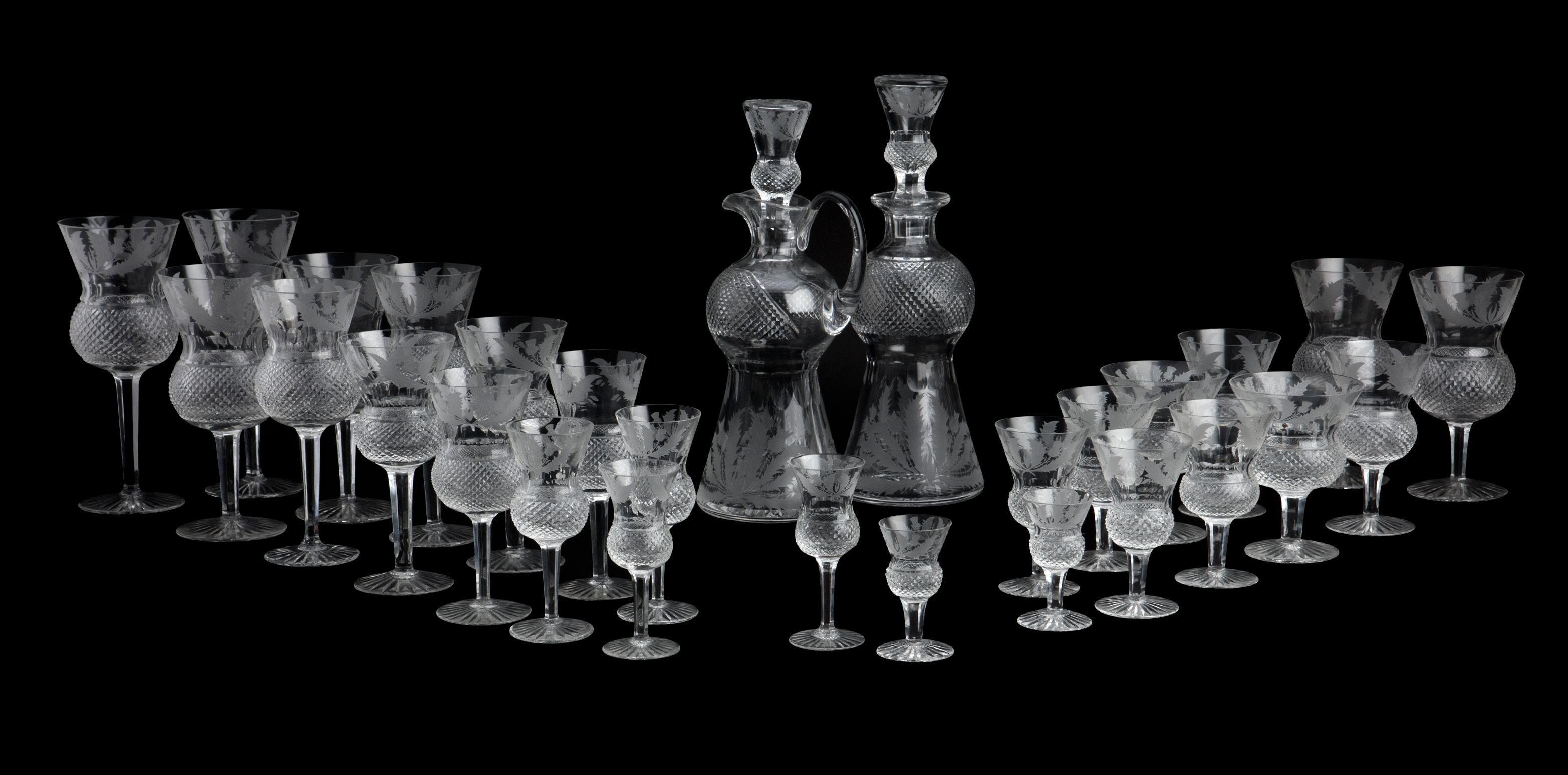 Bonhams : A collection of Edinburgh Crystal 'Thistle' glassware