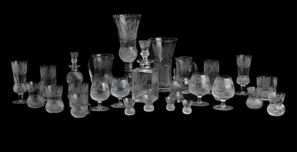 Bonhams : A collection of Edinburgh Crystal 'Thistle' glassware
