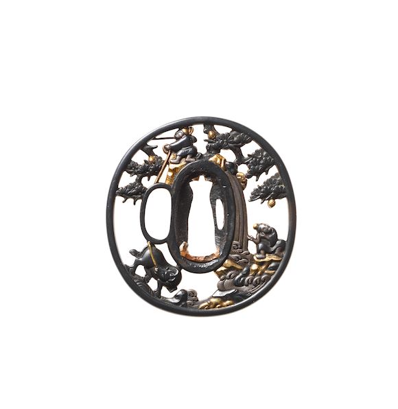 Bonhams : A Nara shakudo sukashi tsuba Mid Edo period (1615-1868), 18th ...