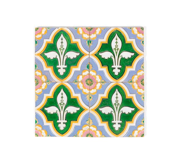 Bonhams : a twenty-four tile minton panel by a.w.n pugin MAKER'S MARKS ...