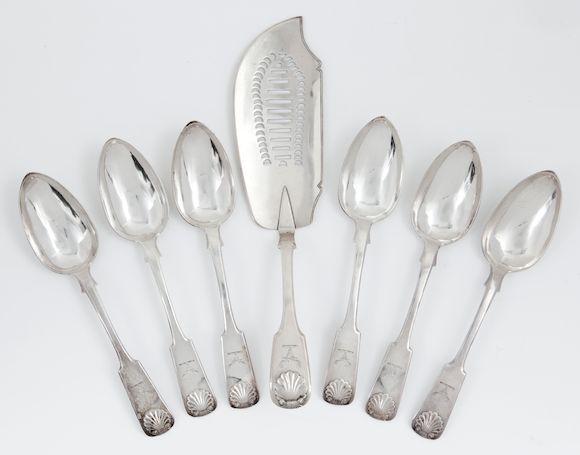 Bonhams : A group of Aberdeen silver flatware by Peter Gill, with ...