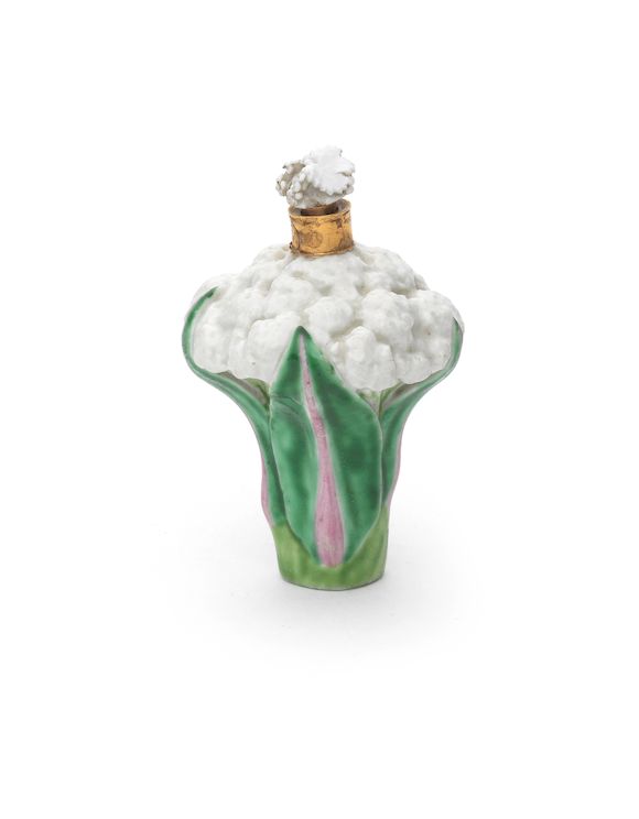 Bonhams : A rare Chelsea scent bottle and stopper, circa 1755