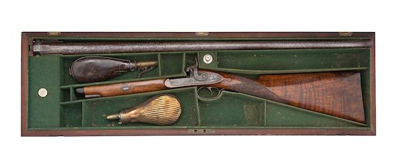 Bonhams : A Fine Cased 14-Bore Percussion Sporting Gun With Left-Hand Lock