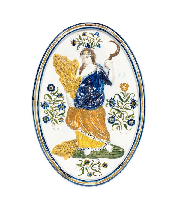Bonhams : A good Pratt Ware plaque Circa 1800