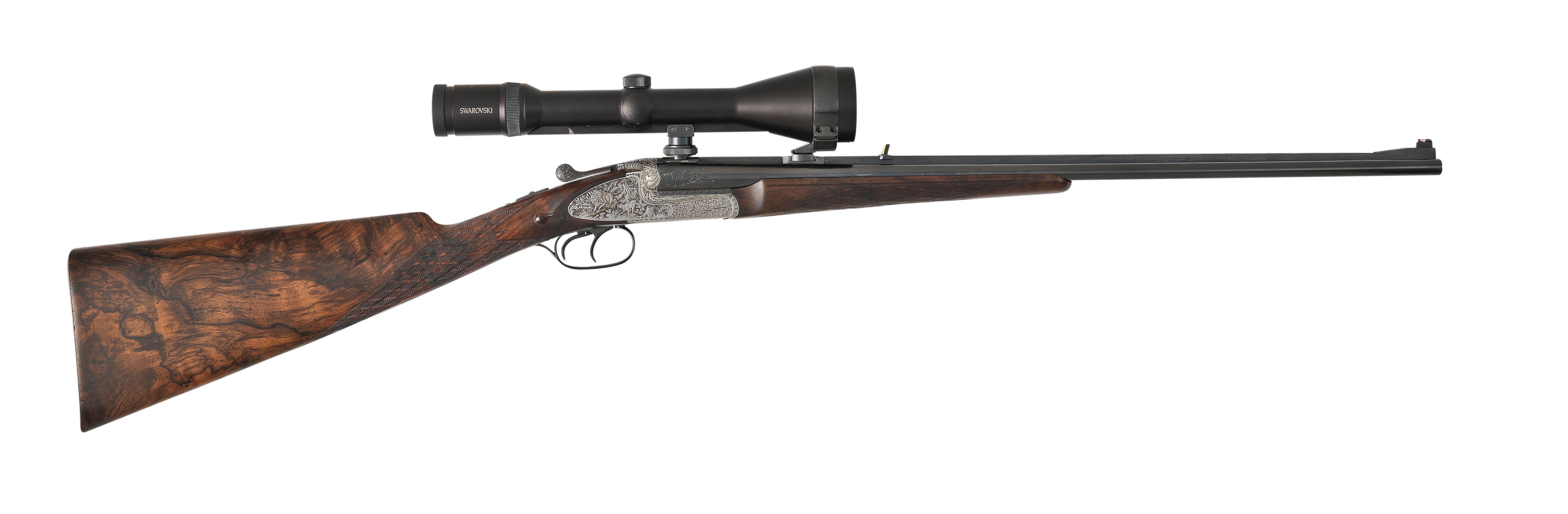Bonhams : a 9.3 X 74 R mm sidelock rifle by Hubertus with Swarovski ...