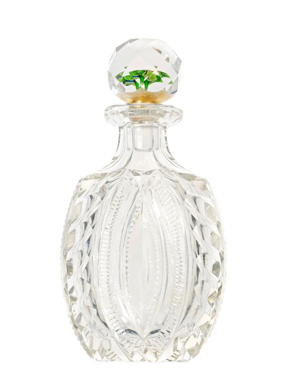 Bonhams : A St Louis perfume bottle with an upright bouquet set in the ...