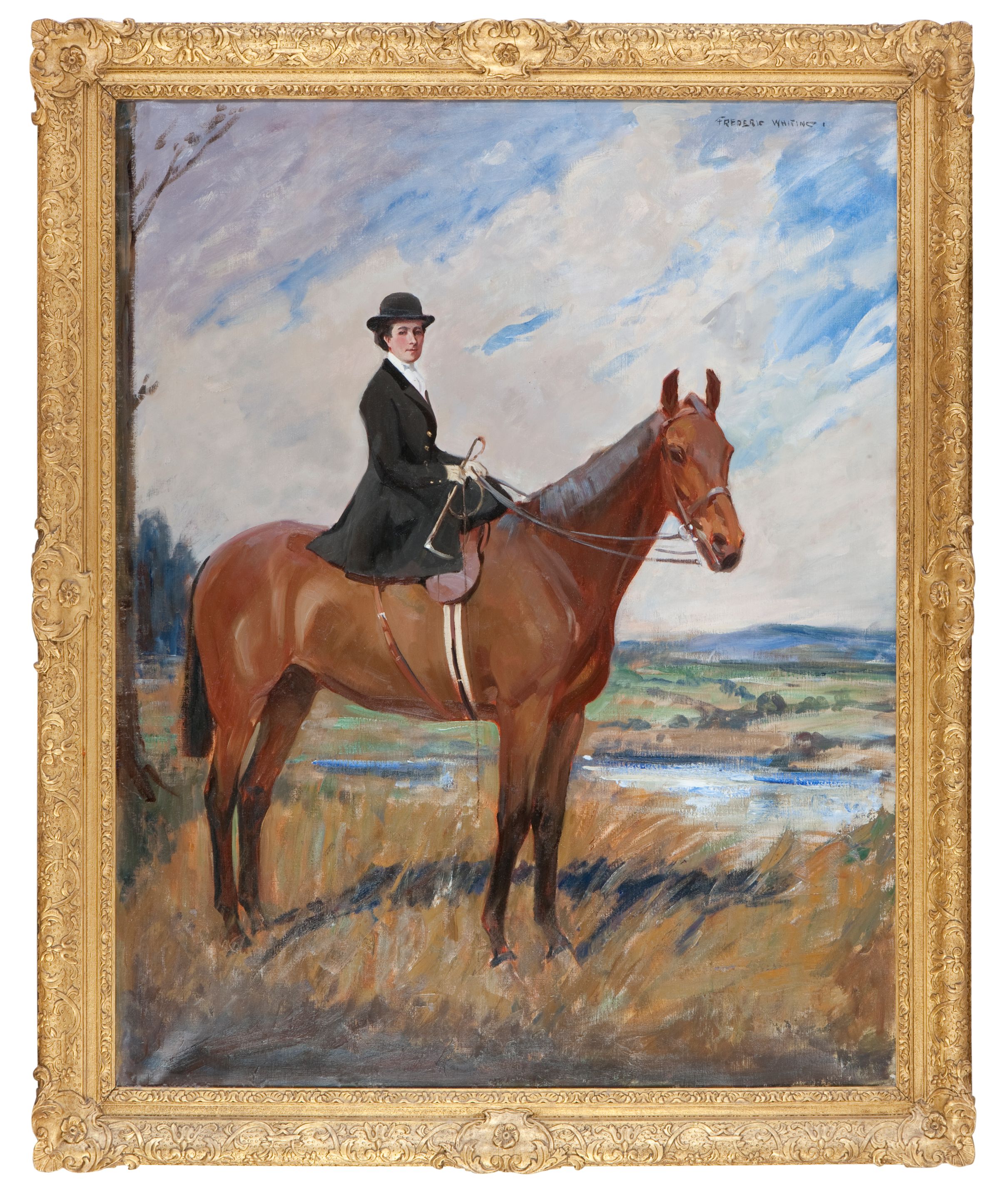 Bonhams : Frederic Whiting (British, 1874-1962) Portrait of Arabella Harries