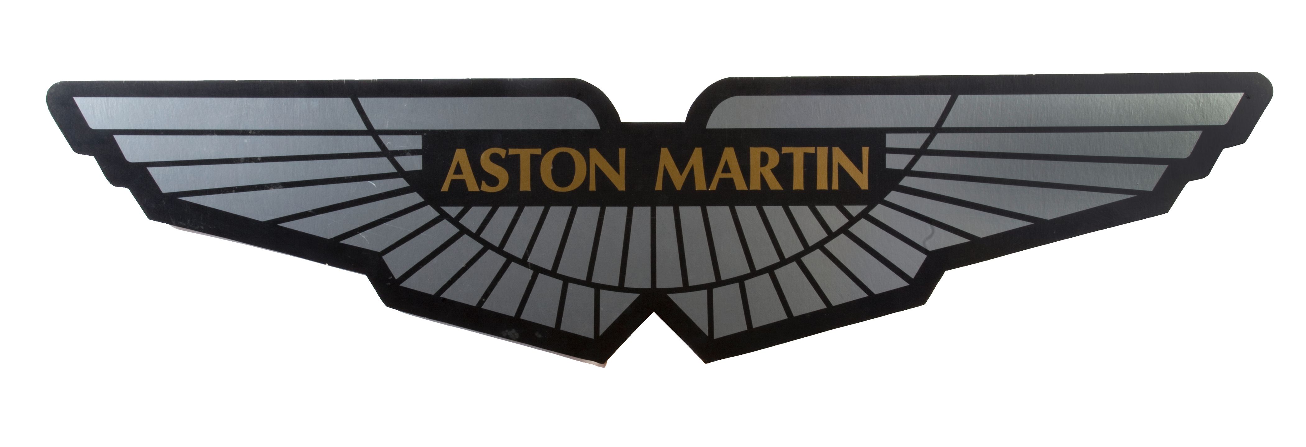 Bonhams Cars : A decorative Aston Martin winged emblem sign,