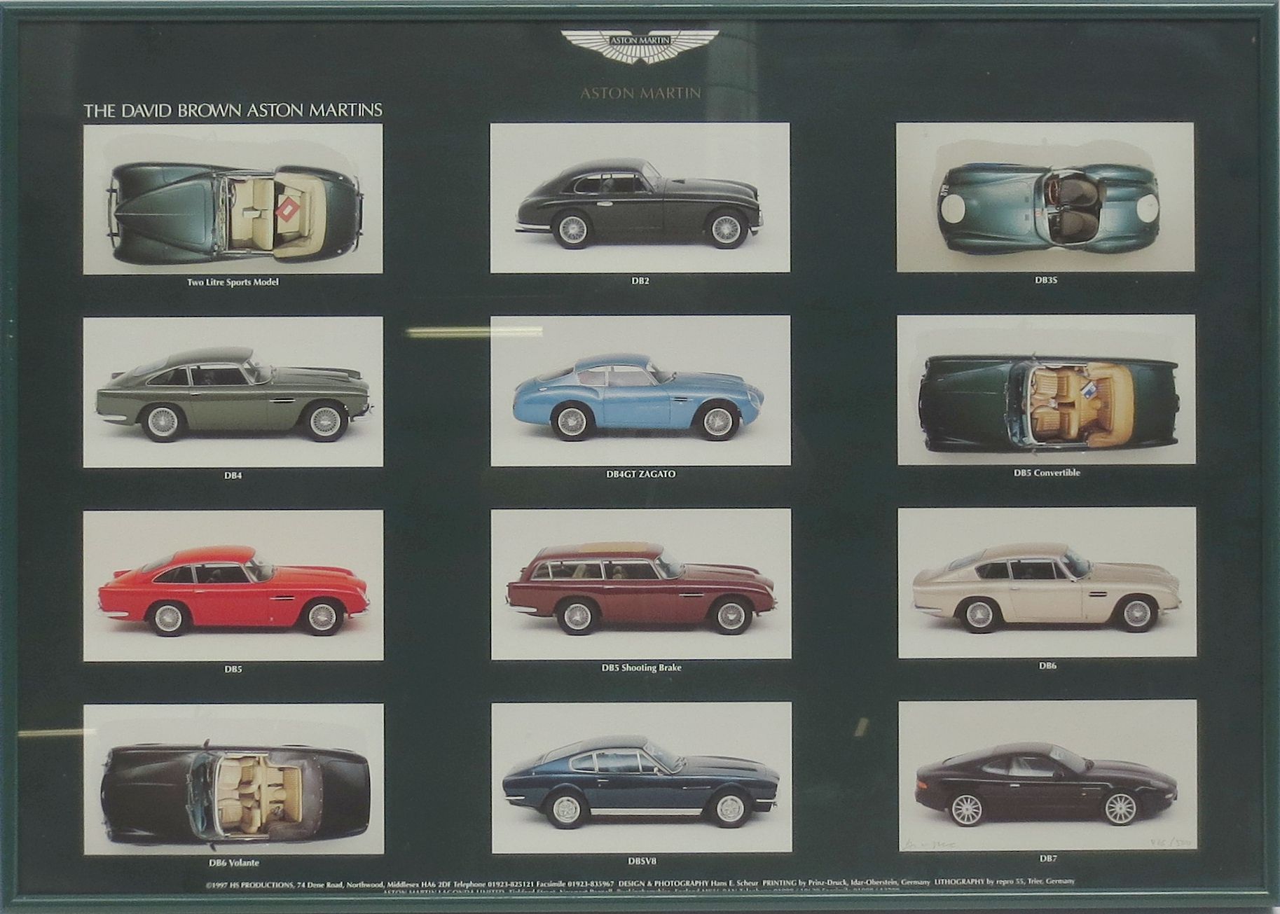 Bonhams Cars : A 'David Brown Aston Martins' limited edition poster,