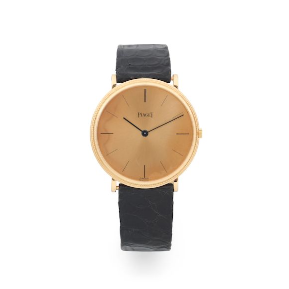 Bonhams : Piaget. A slim 18K gold manual wind wristwatch Ref: 9021 ...