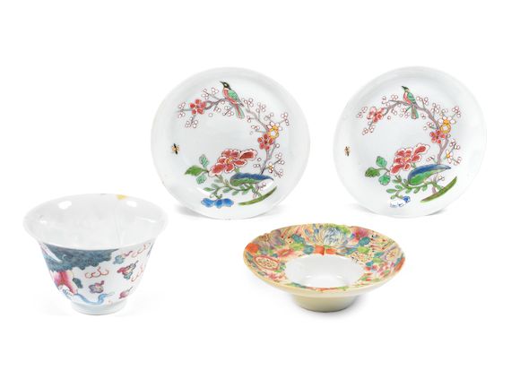 Bonhams : A small group of Chinese export famille rose wares 18th ...