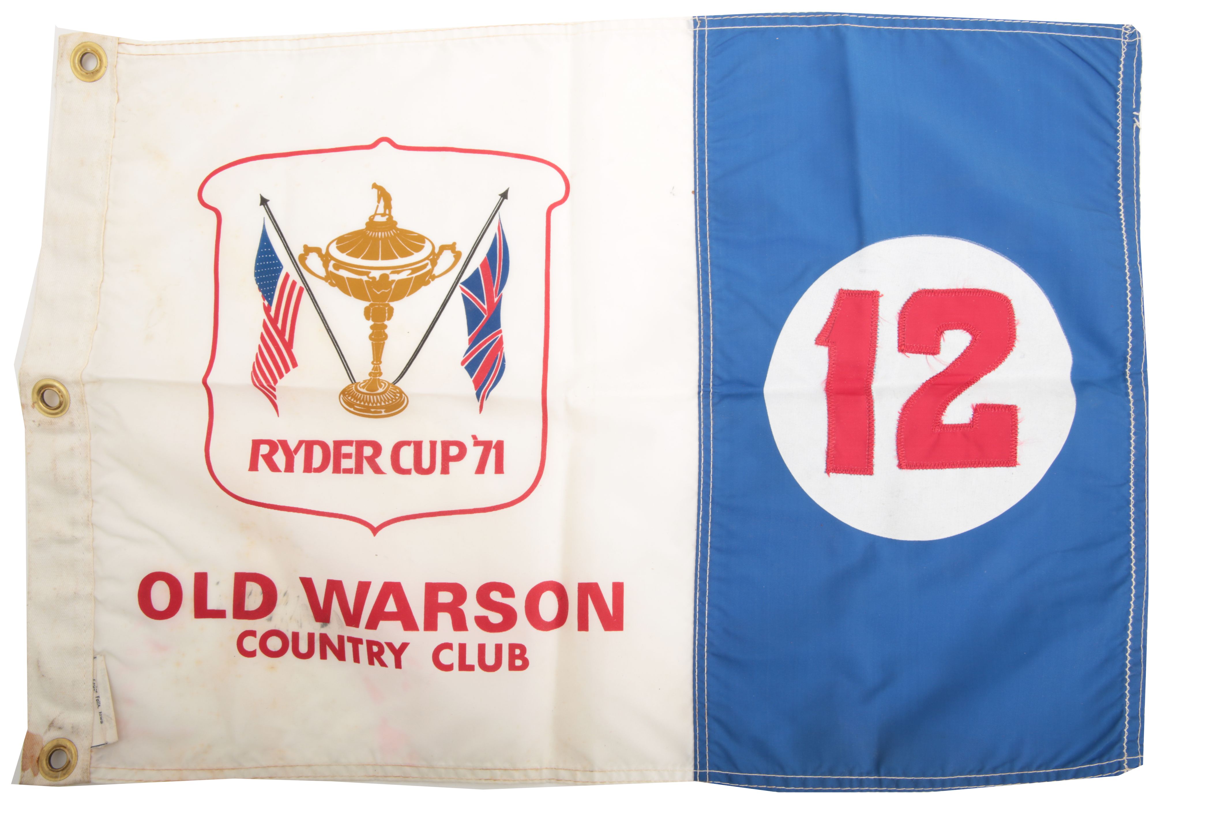 Bonhams : Ryder Cup 1971 An original 12th hole flag from Old Warson ...