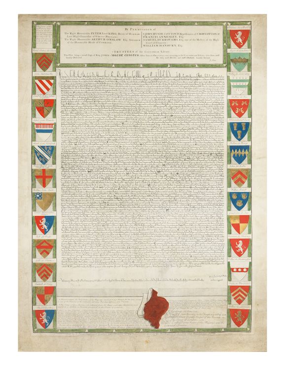 Bonhams : MAGNA CARTA By Permission of [...the named...] Trustees of ...