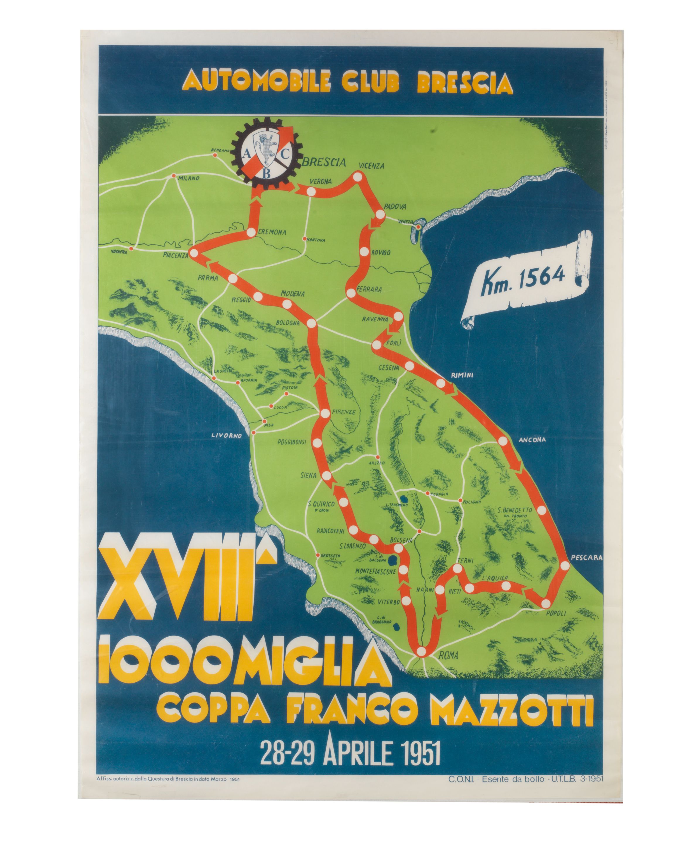 Bonhams Cars : A rare 1951 'XVIII 1000 Miglia Coppa Franco Mazzotti ...