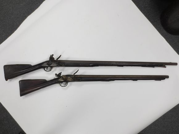 Bonhams : Two 10-Bore flintlock India Pattern Service Muskets (2)