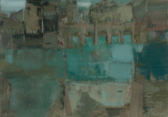 Bonhams : Mardi Barrie RSW (British, 1931-2004) Old City