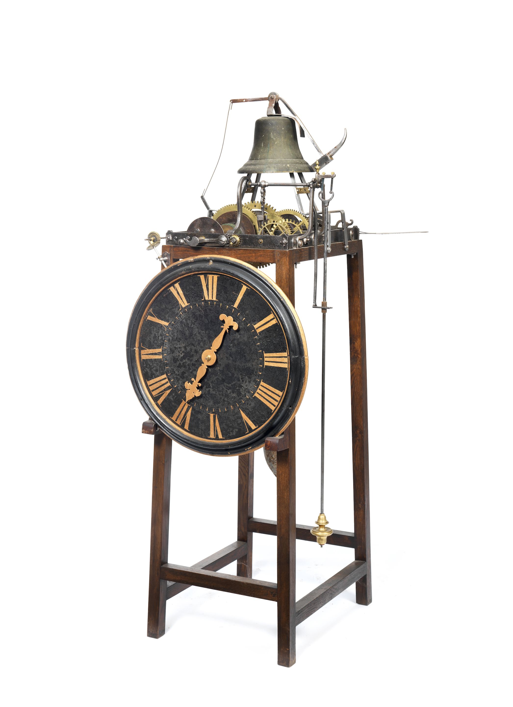 Bonhams : An 18th century French wrought iron turret clock