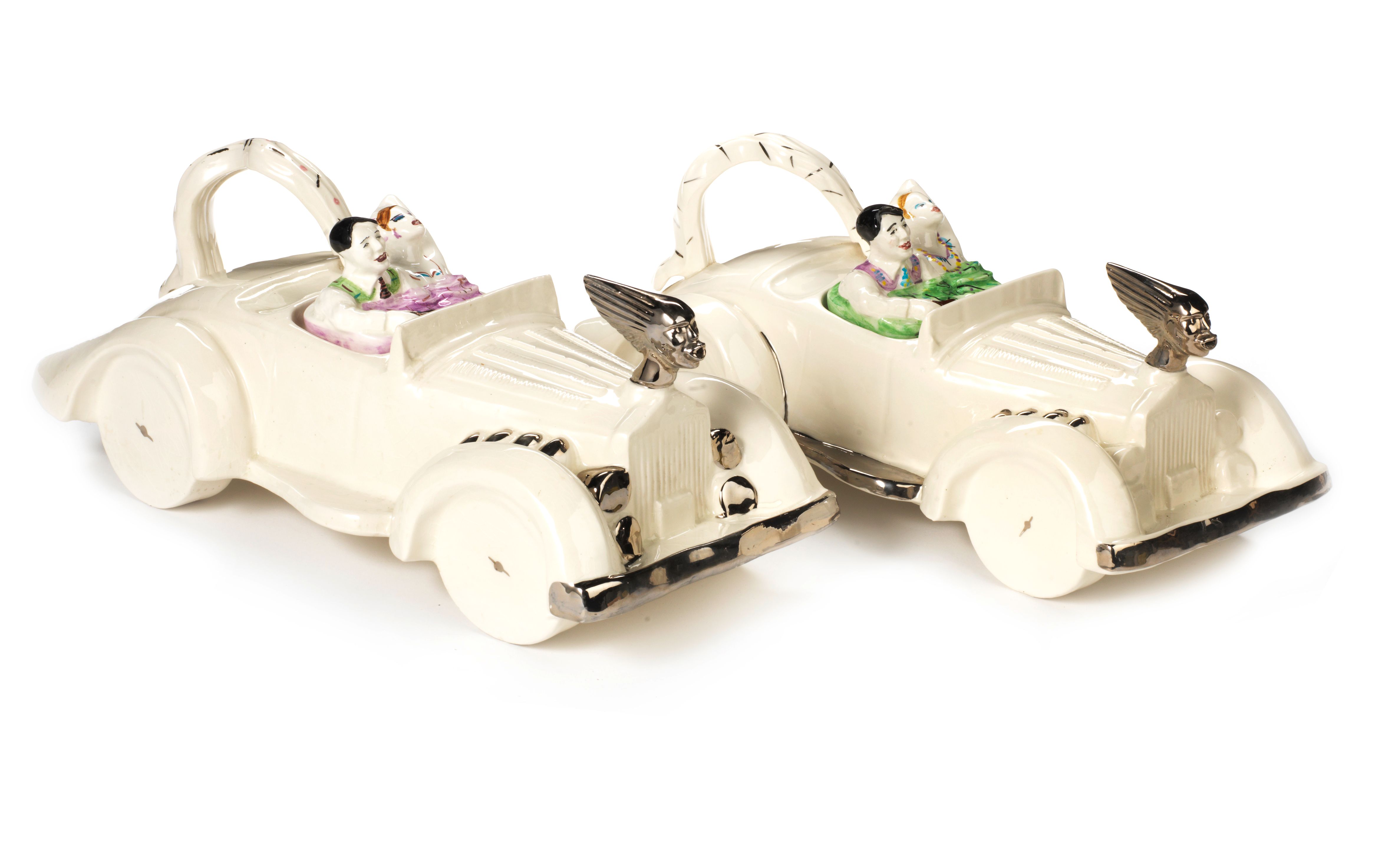 Bonhams Cars : Two rare motorcar teapots by Richard Parrington, ((4))