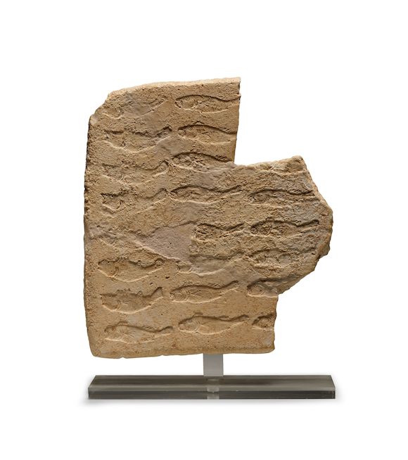 Bonhams : A Roman stucco fish appliqué mould