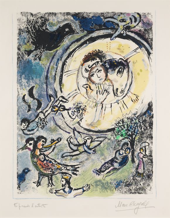 Bonhams : Marc Chagall (Russian/French, 1887-1985) The Magic Flute III Lithograph in colours ...