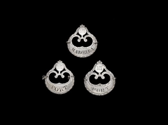 Bonhams : Two 18th century silver wine labels by Hester Bateman, maker ...