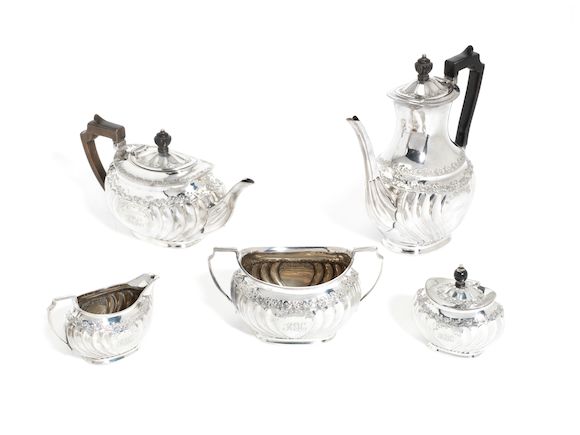 Bonhams : A Victorian five-piece silver tea and coffee service by Harry ...