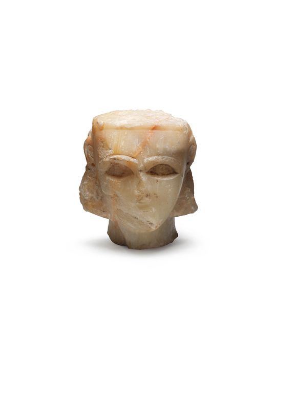 Bonhams : A South Arabian alabaster head