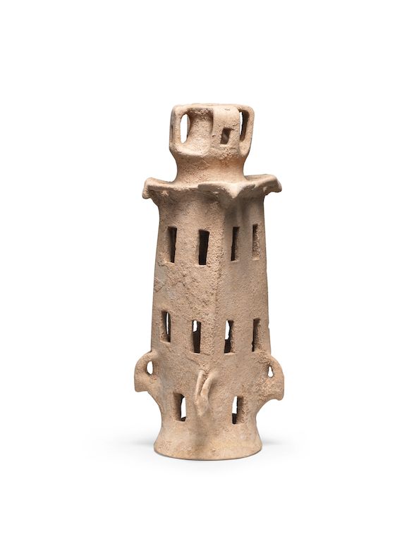 Bonhams : An Iranian buff pottery incense burner