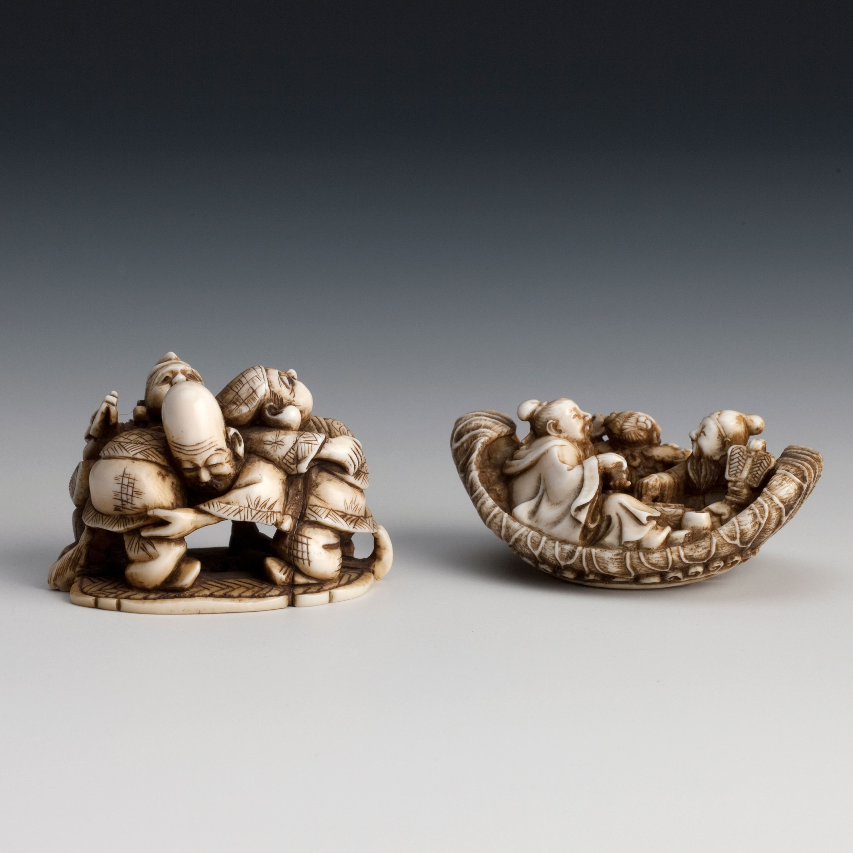 Two ivory netsuke - auctions & price archive