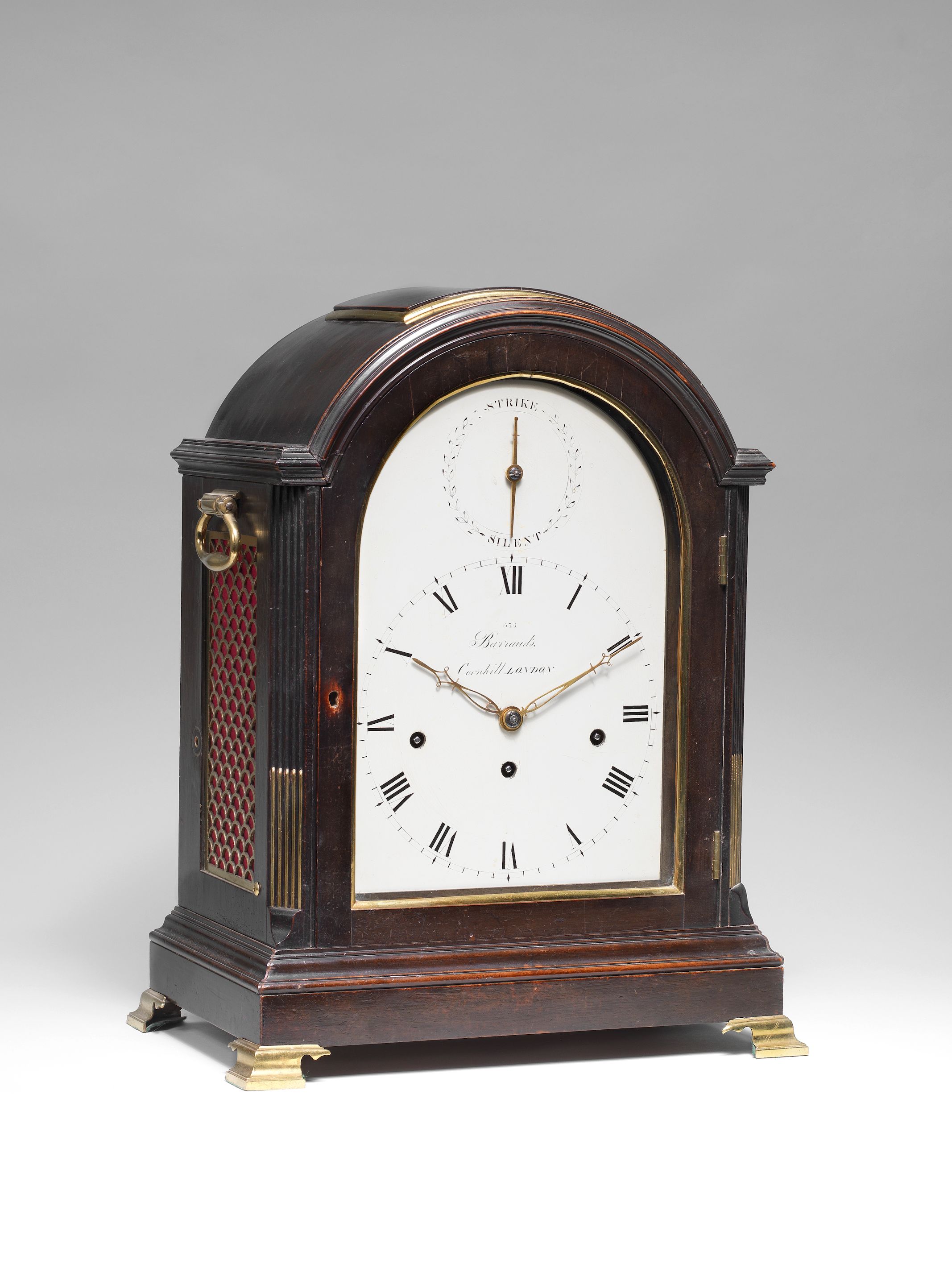 Bonhams : A late 18th century ebonised quarter chiming table clock ...