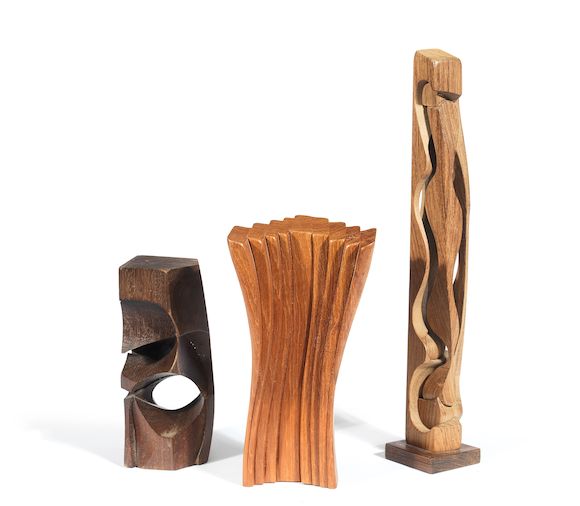 Bonhams : Brian Wilsher (British, 1930-2010): Three carved wood ...