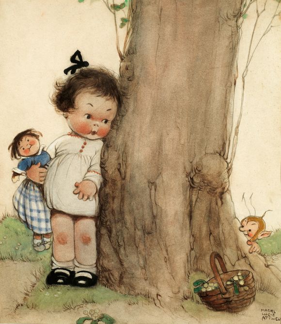 Bonhams : Mabel Lucie Atwell (British, 1879-1964) Oh what a surprise!