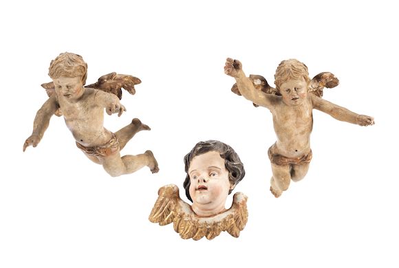 Bonhams : A pair of 18th century South German parcel gilt and ...