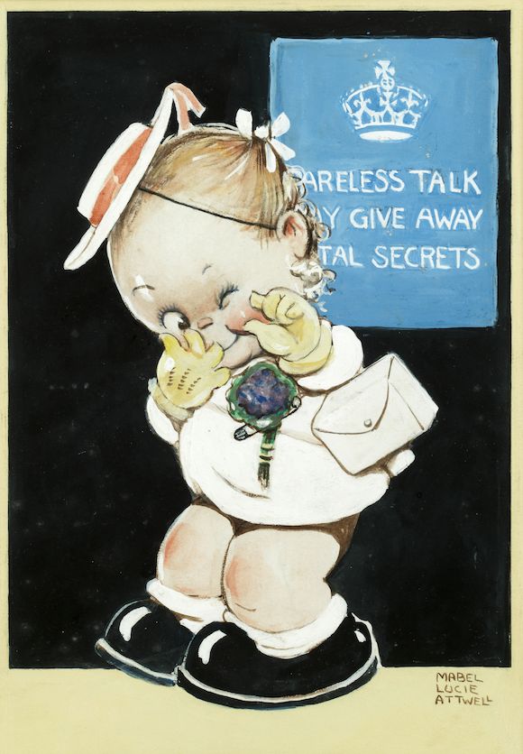 Bonhams : Mabel Lucie Atwell (British, 1879-1964) Keep it dark - I'll ...