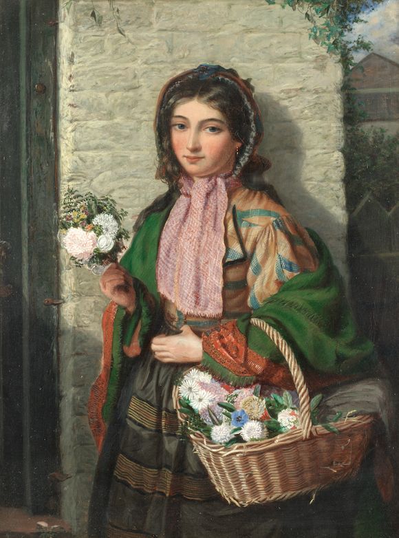 Bonhams : James H. Edgar (British, active 1860-1870) 'Flower Girl'