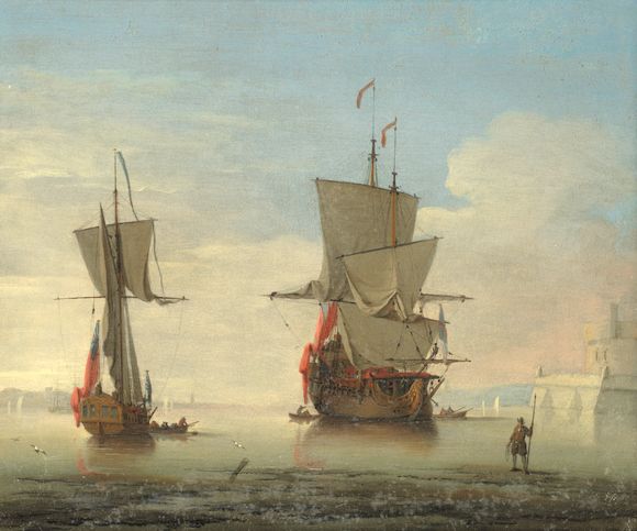 Bonhams : Circle of Peter Monamy (London 1681-1749) An English man-o ...