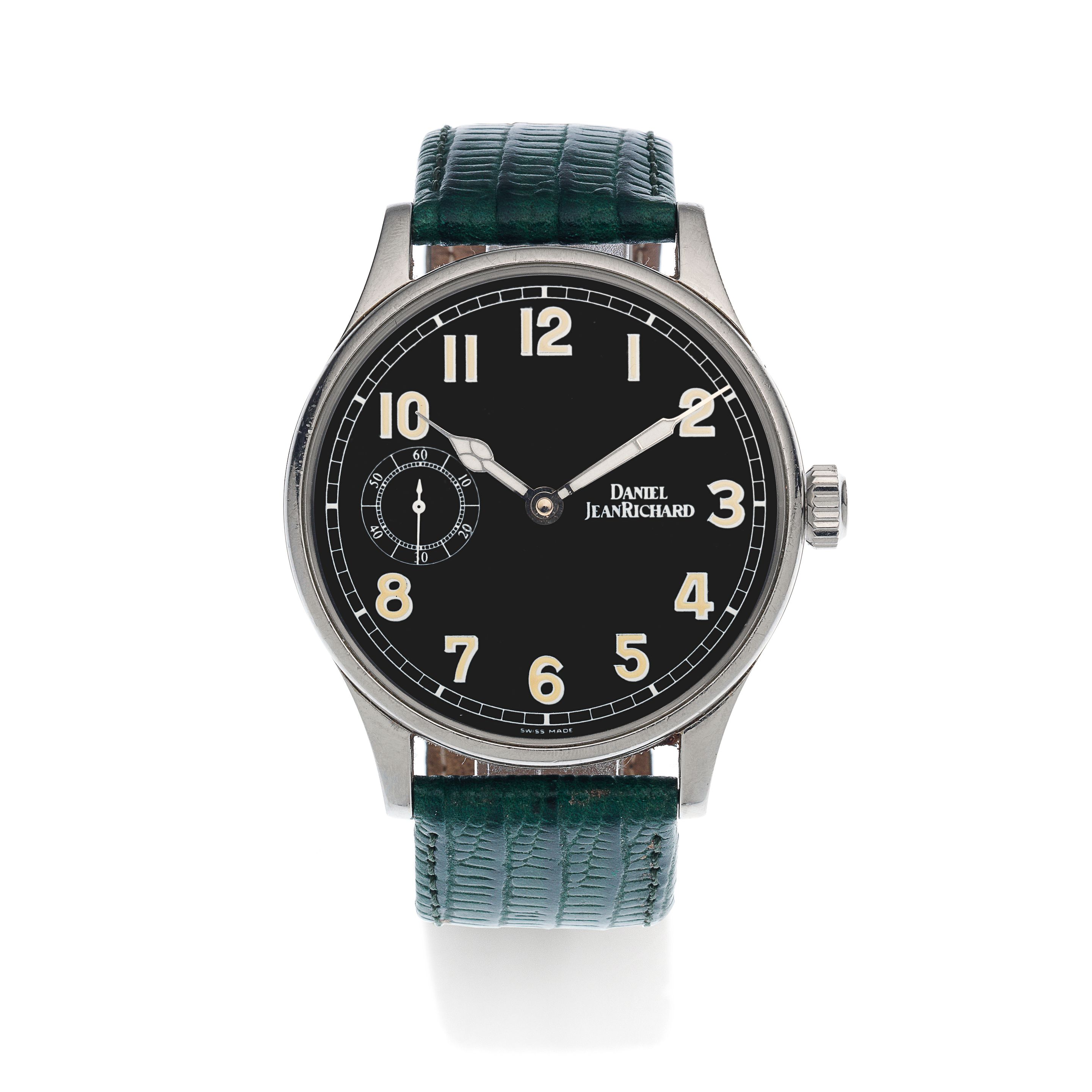 Bonhams : Daniel JeanRichard. A stainless steel manual wind wristwatch ...