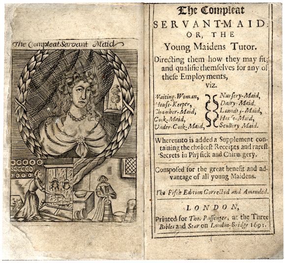 Bonhams : COOKERY [WOOLLEY (HANNAH)] The Compleat Servant-maid: or, the ...