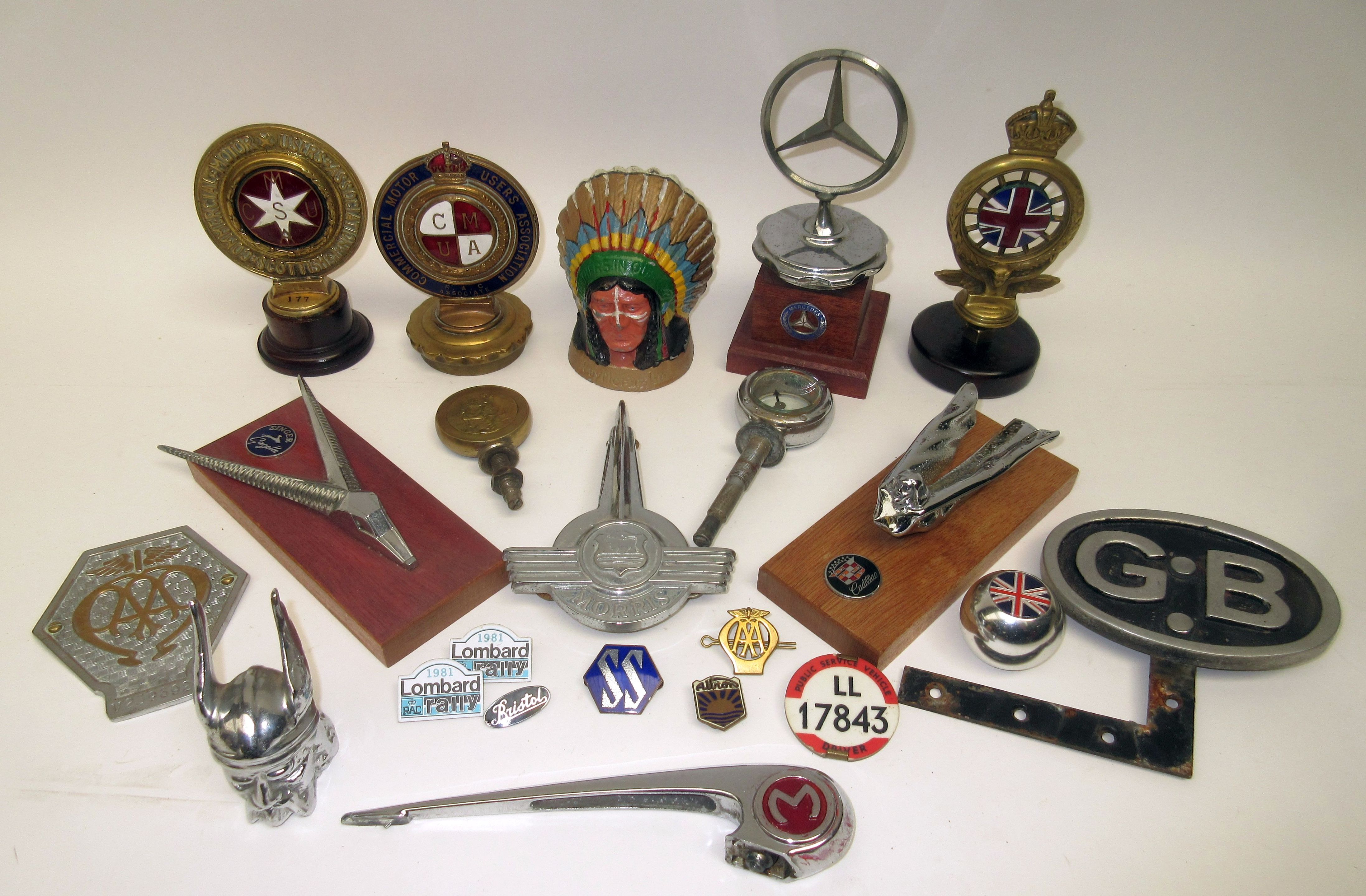 Bonhams Cars : A selection of badges and mascots, ((Qty))