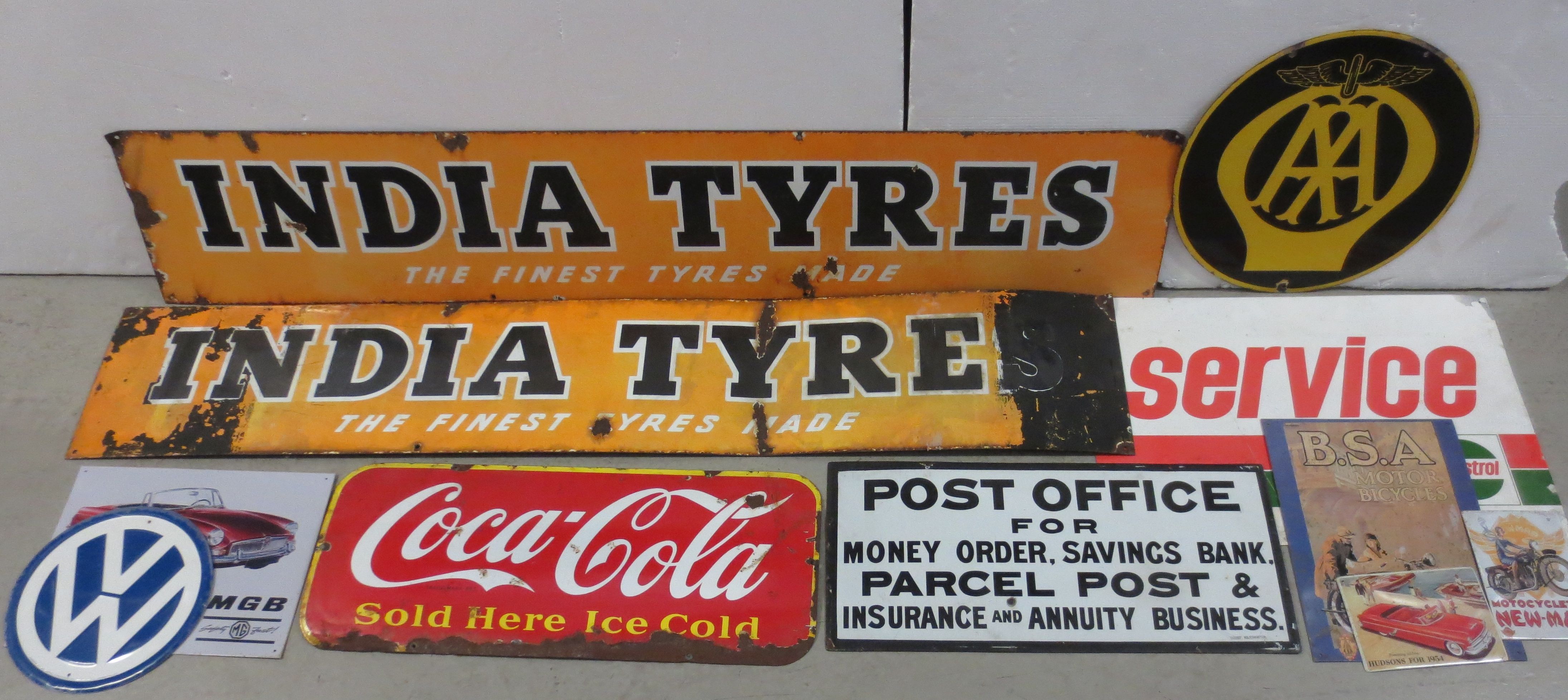 Bonhams Cars : Assorted garage signs, ((11))