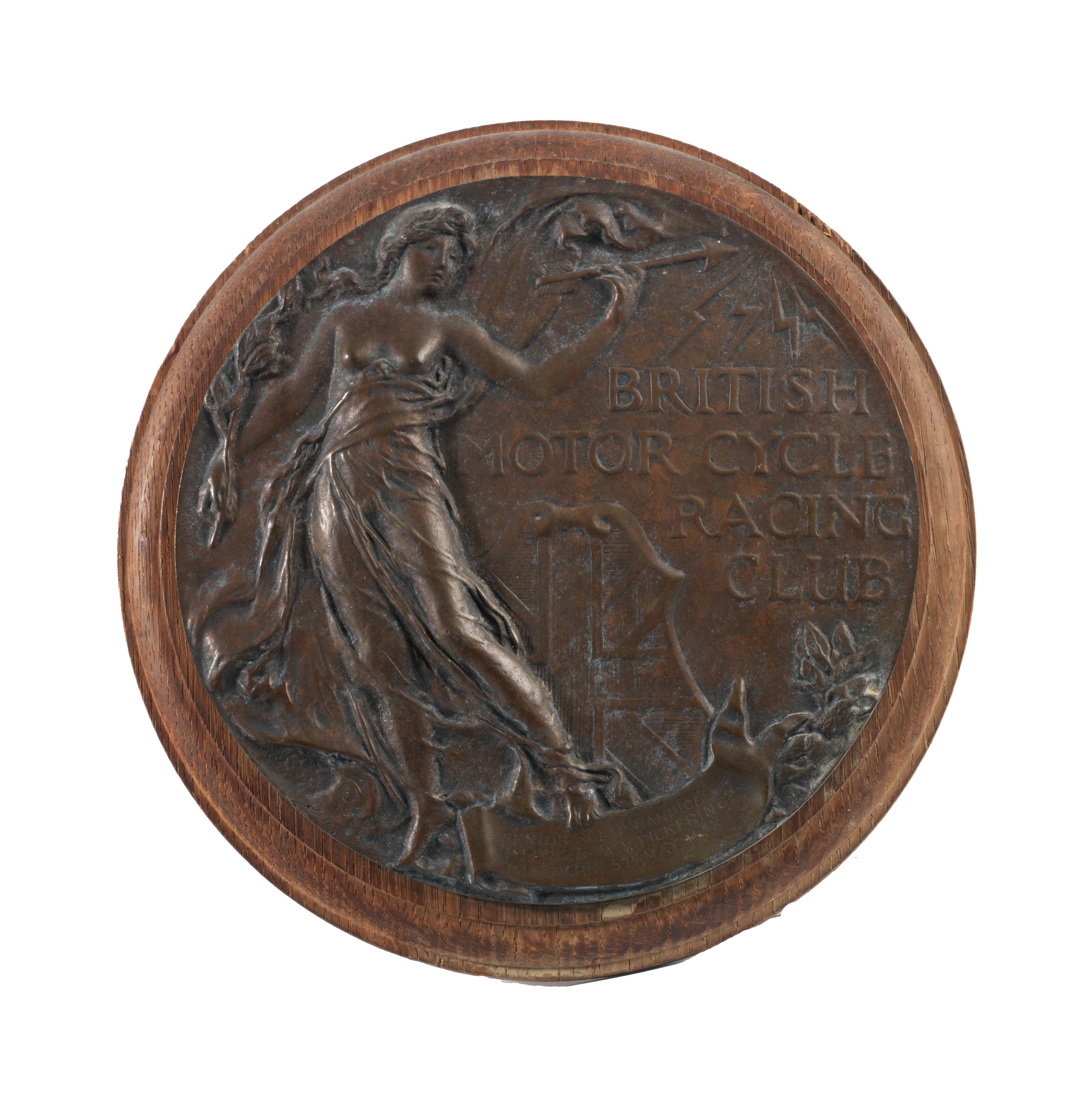 Bonhams Cars : A 1923 BMCRC Brooklands bronze winner's roundel,