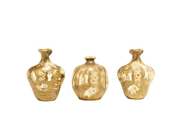 Bonhams : a group of three Turn Teplitz Amphora art nouveau ceramic ...