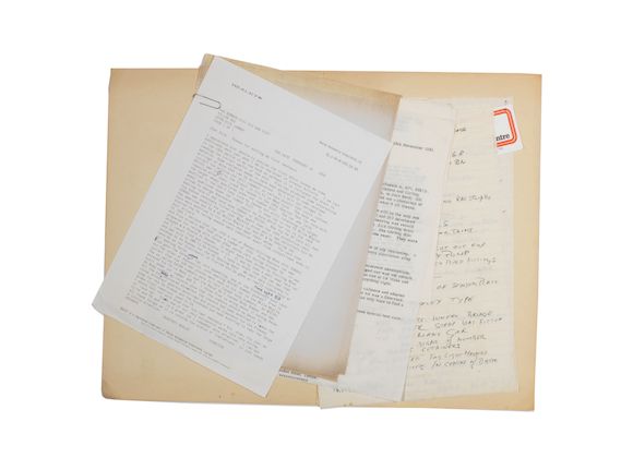 Bonhams : Geoffrey Healey correspondence and handwritten notes relating ...