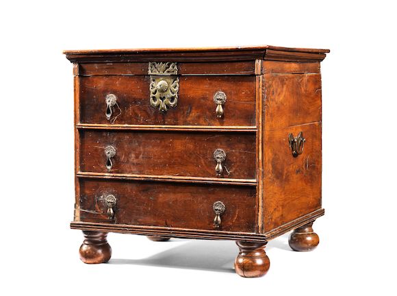 Bonhams : A late 17th century boarded yew-wood close stool, English ...